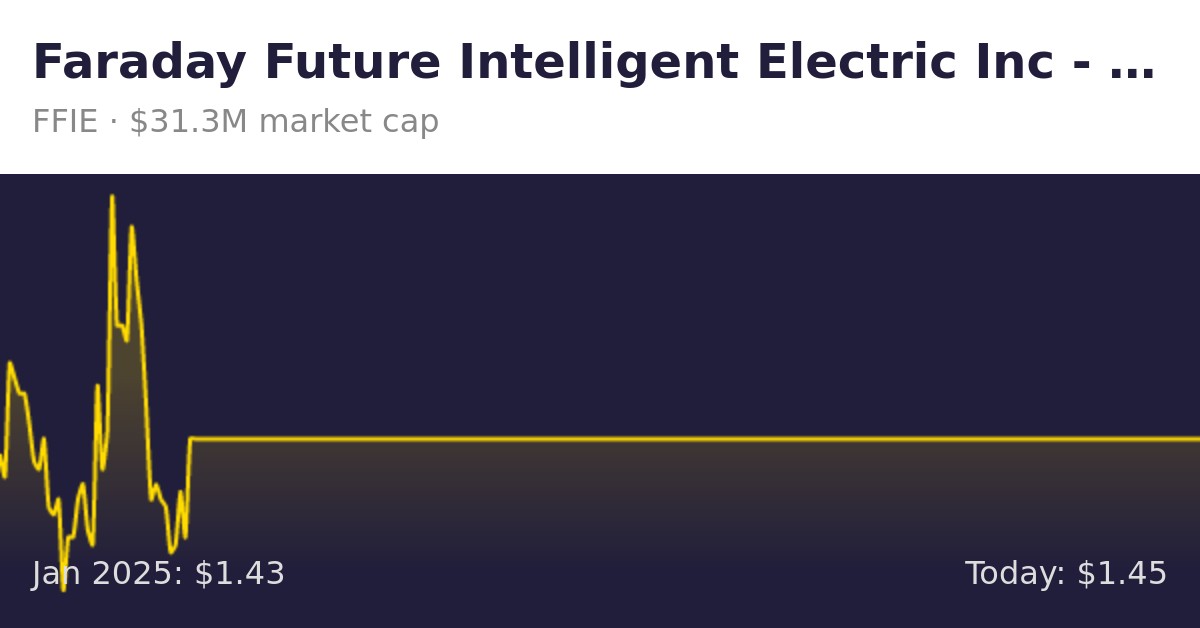 Faraday Future Intelligent Electric (FFIE) | Finance information