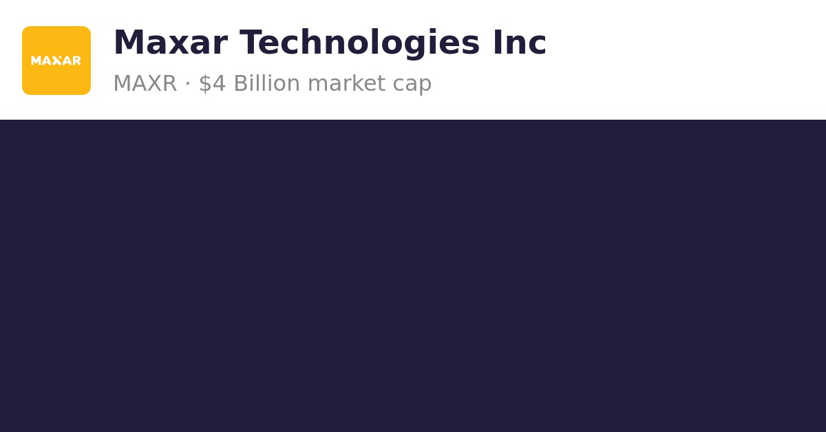 Maxar Technologies (MAXR) | Finance information Maxar Technologies (MAXR) | Finance information