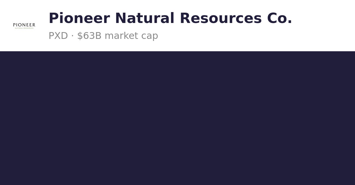 Pioneer Natural Resources (PXD) | Finance information